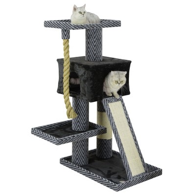 Go Pet Club 48" Classic Cat Tree Condo With Sisal Covered Posts F06 ...