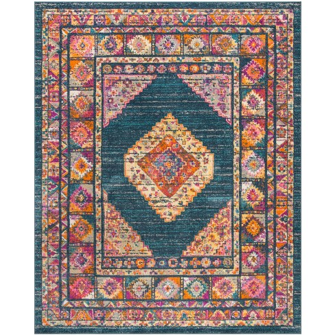 Madison Mad133 Power Loomed Area Rug - Blue/fuchsia - 8'9"x11'9 ...