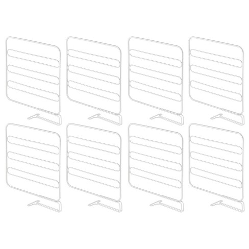 Mdesign Versatile Metal Wire Closet Shelf Divider And Separator, 8 Pack ...
