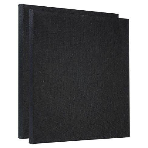 Unique Bargains Durable Painting Canvas Panels 2 Pcs Black : Target