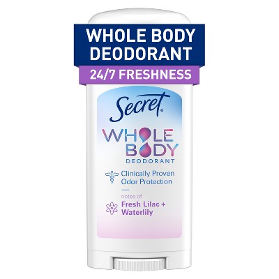 Secret Whole Body Aluminum Free Deodorant Spray - Lilac & Waterlily - 3 ...
