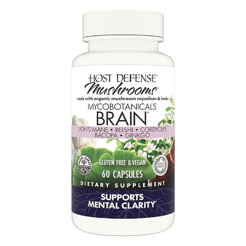 Host Defense Mycobotanicals Brain* Capsules - Brain Support Supplement ...