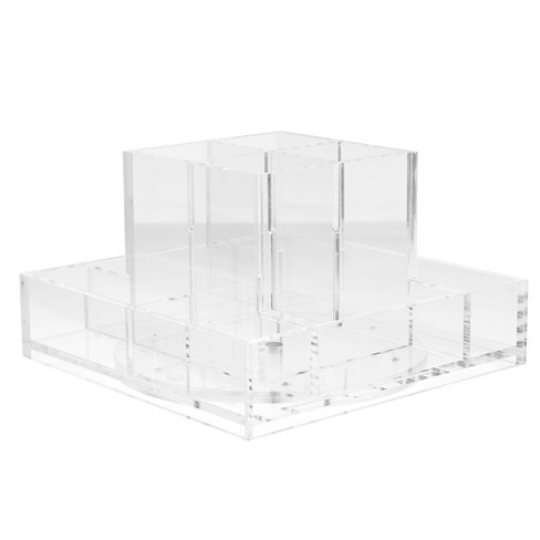 Russell+hazel Acrylic Carousel Desk Organizer Clear : Target