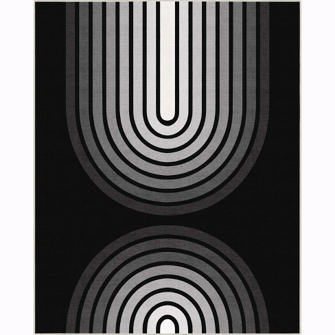 Well Woven Geometric Modern Flat-weave 7'10" X 9'10" Area Rug - Black ...