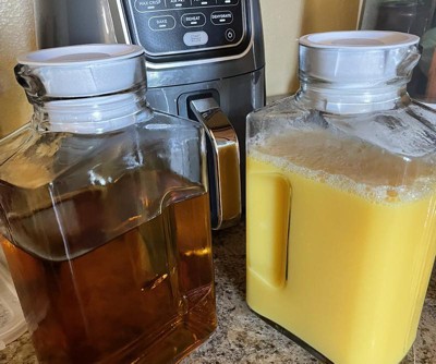 64oz Glass Straight Side Pitcher With Lid - Threshold™: Dishwasher-safe ...