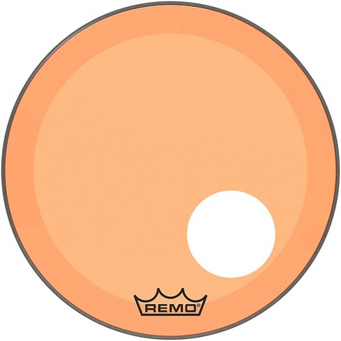 Remo Powerstroke P3 Colortone Orange Resonant Bass Drum Head With 5 ...