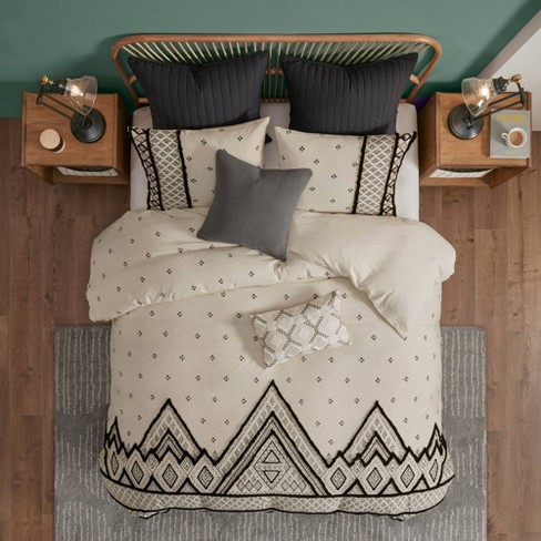 Ink+ivy Full/queen Marta Cotton Duvet Cover Set Natural: 200 Thread ...