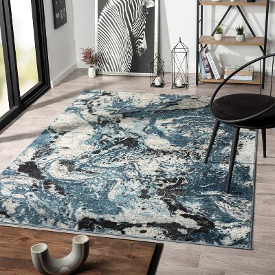 Luxe Weavers Marble Swirl Abstract Area Rug, Blue 5x7 : Target