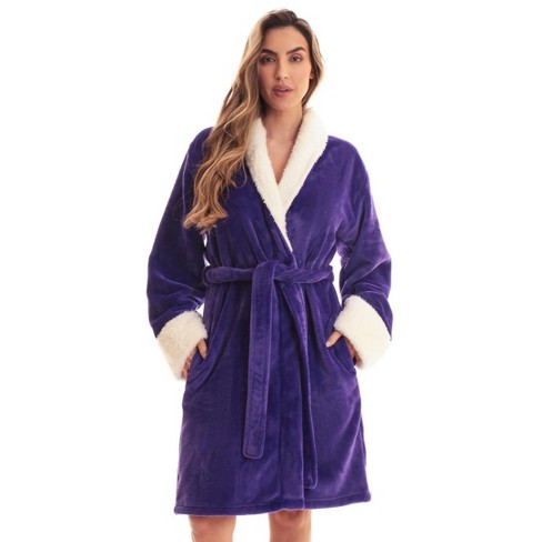 Just Love Womens Plush Solid Robe | Ladies Bathrobe 6947-pur-m : Target