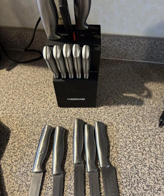 Farberware 15pc Stainless Steel Knife Block Set : Target