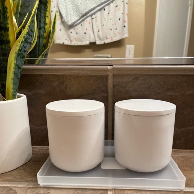 Modern Bath Canister Black - Threshold™ : Target