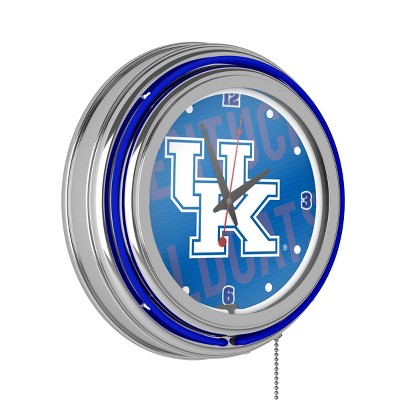 University Of Kentucky Wordmark Retro Neon Wall Clock : Target