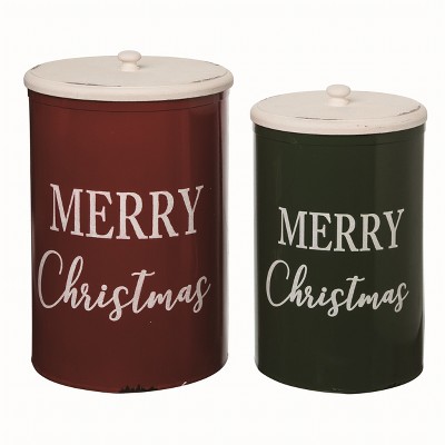 Transpac Metal 15.25 In. Multicolor Christmas Merry Sleigh Container ...