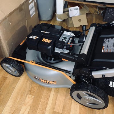 Worx Nitro Wg761 80v 21" Cordless Self-propelled Lawn Mower With ...