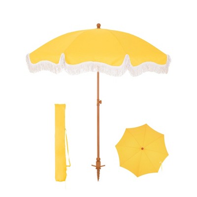 Captiva Designs 7ft Portable Patio Umbrella With Fringe - Stylish ...