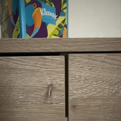 Loring Wood Writing Desk With Drawers And Charging Station Oak ...