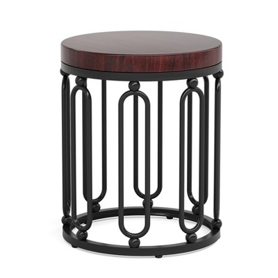 Round End Table Wood Side Table With Drawer For Living Room : Target