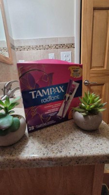 Tampax Radiant Super Plus Absorbency Tampons - 28ct : Target