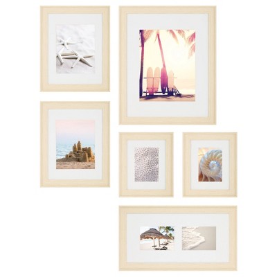 6pc Gallery Frame Box Set Gold/black/white - Kate & Laurel All Things ...