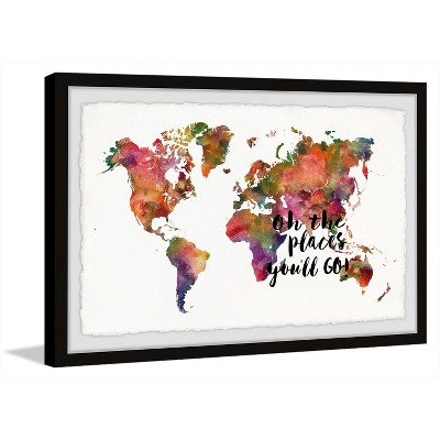 HomeStock 30 in. L x 20 in.W Framed Portrait Digital Art For Wall Art ...