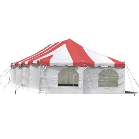 Party Tents Direct Weekender Outdoor Canopy Pole Tent W/sidewalls, Red ...