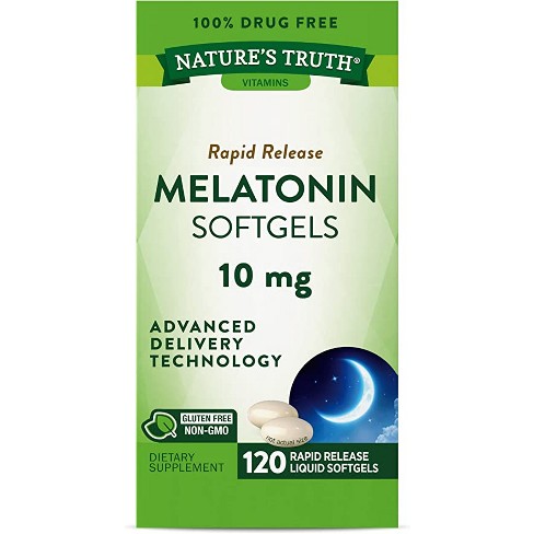 Nature's Truth Melatonin 10mg | 120 Softgels : Target