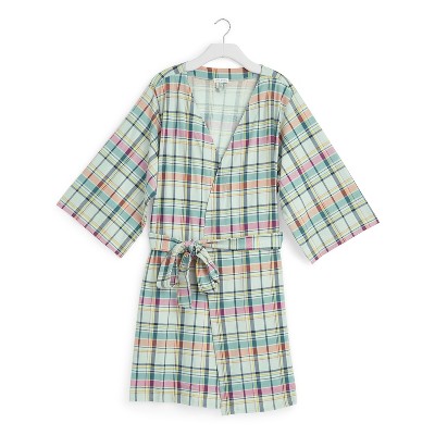 Women's Soft Cotton Knit Jersey Lounge Robe With Pockets, Short ...