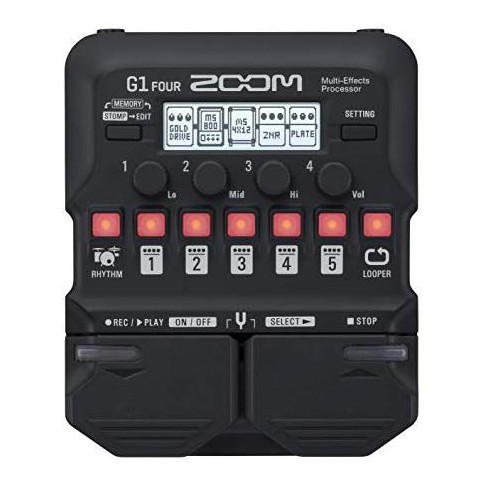 Zoom G1 Four Guitar Multi-effects Processor Pedal, With 60+ Built-in ...