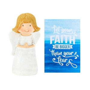 Dicksons Your Faith Be Bigger Praying Angel 3.5 x 5.5 Resin Decorative ...