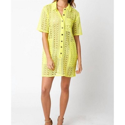 Women's Chiara Crochet Cover Up Dress - Olivaceous : Target
