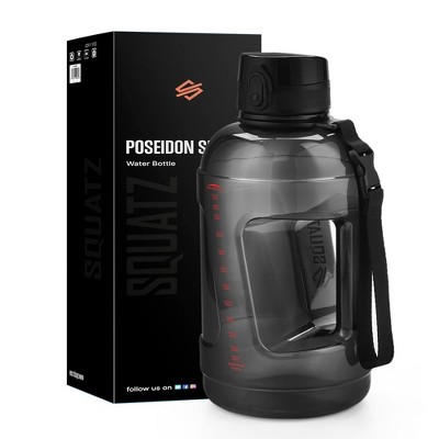 Squatz 24 Oz Poseidon Series Water Bottle With Shaker Ball - Black : Target