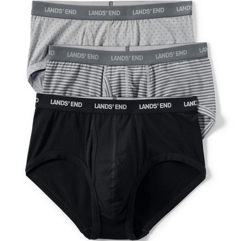 Lands' End Men's Comfort Knit Brief 3 Pack - 2x Large - Black/gray 3 ...