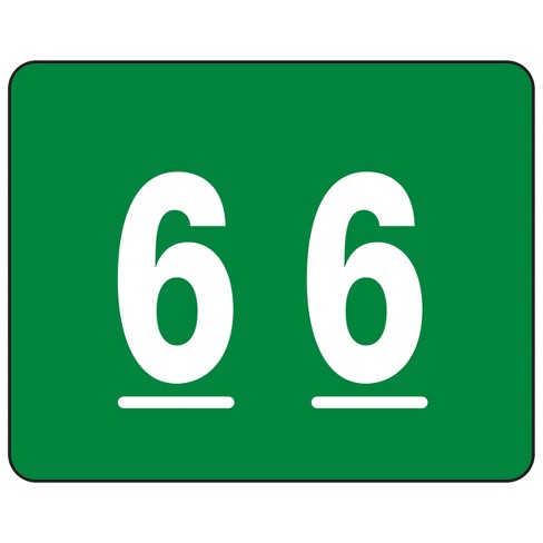 Smead Dccrn Color-coded Numeric Label, Number 6, Label Roll, Green, 500 ...