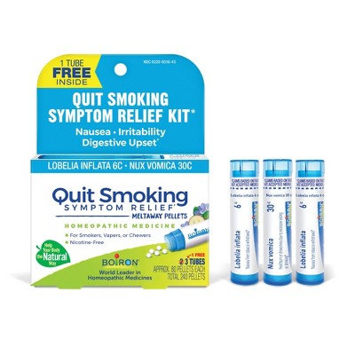 Boiron Quit Smoking Relief Kit Homeopathic Medicine - 3 Tubes Pellet ...