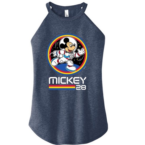 Women's Disney Mickey Space 28 Graphic High Neck Tank - Heather Blue ...
