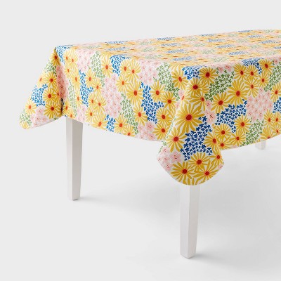 Saro Lifestyle Large Floral Print Tablecloth : Target