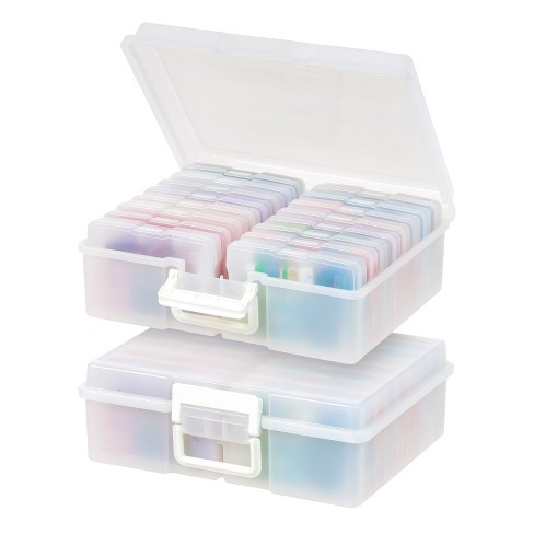 Iris Usa 2 Pack 4" X 6" Photo Storage Craft Keeper With 16 Cases, Pearl ...