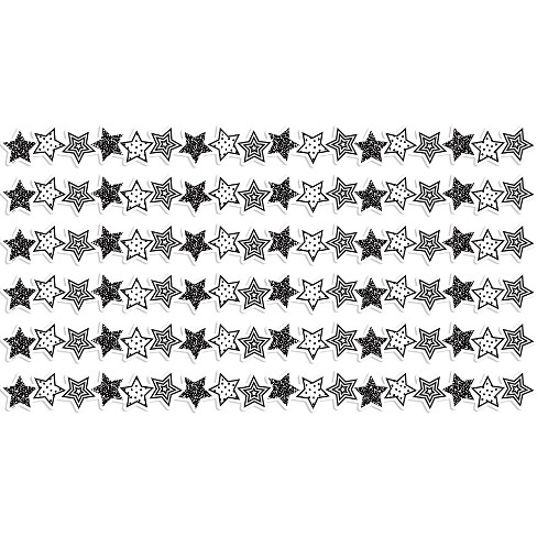 Stars Black And White Border