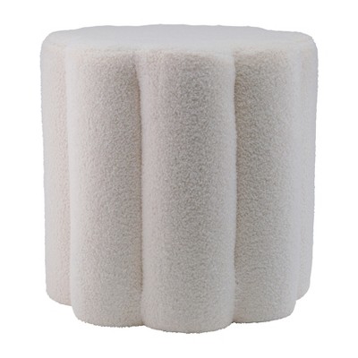 Boucle Fully Upholstered Accent Ottoman Stool Cream - Threshold ...