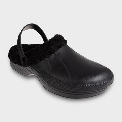 Foamwalk Men's Comfy, Soft And Furry Solid Clogs With Faux Shearling ...