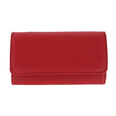 Buxton Women's Leather Long Bifold Organizer Wallet With Floral Emboss ...