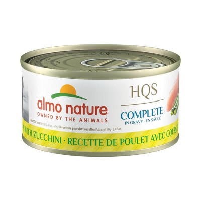 Almo Nature Hqs Complete Cat 12 Pack: Chicken W/ Zucchini In Gravy - 2 ...