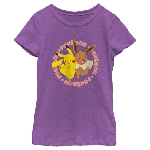 Girl's Pokemon Pals Pikachu And Eevee T-shirt : Target