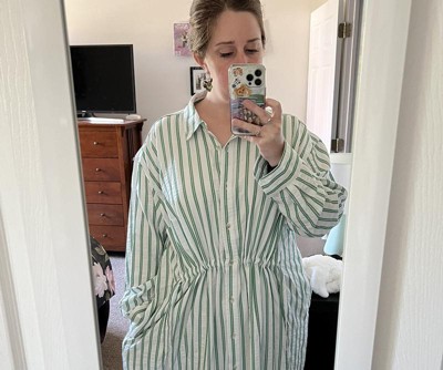 Women's Long Sleeve Cinch Waist Maxi Shirtdress - Universal Thread ...