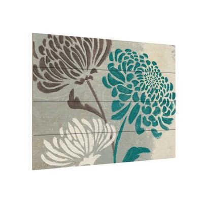 Wellington Studio 'chrysanthemums Ii' Wood Slat Art-12x16 : Target