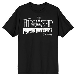 Lord of the Rings The Fellowship Men's Graphic Tee Screen-Printed Crew ...