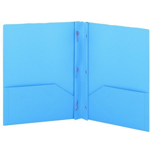 Enday Plastic 2-pockets Poly Portfolio W/ 3 Prongs : Target