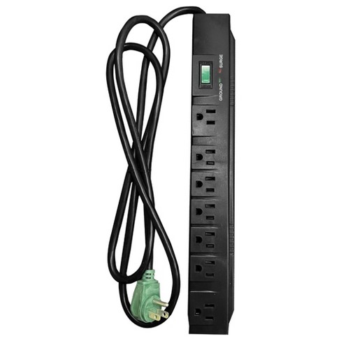 Gogreen Power (gg-17636bk) 7 Outlet Surge Protector, 1200 Joules, Black ...