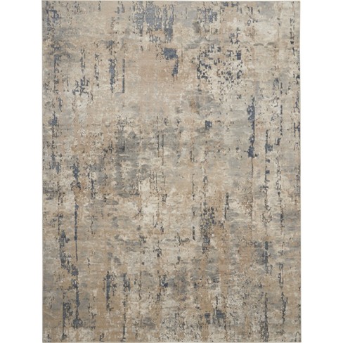 Nourison Concerto Modern & Contemporary Indoor Rug Beige Grey 6'7" X 9 ...