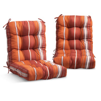 EAGLE PEAK Tufted Outdoor/Indoor Seat/Back Chair Cushions, Set of 2, 42 ...